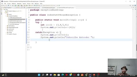 Index Out Of Bound Exception Java Learn Filehandling Explore Youtube