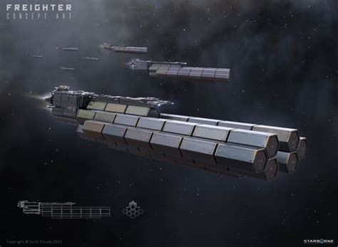 Futuristic Space Ship Concept Art Space Freighter Concept Art Space