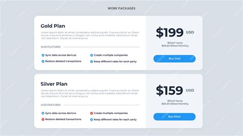 Premium Psd Creative Price Table Design