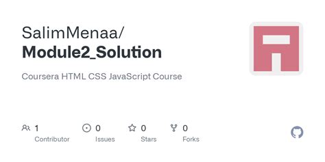 Github Salimmenaamodule2solution Coursera Html Css Javascript Course