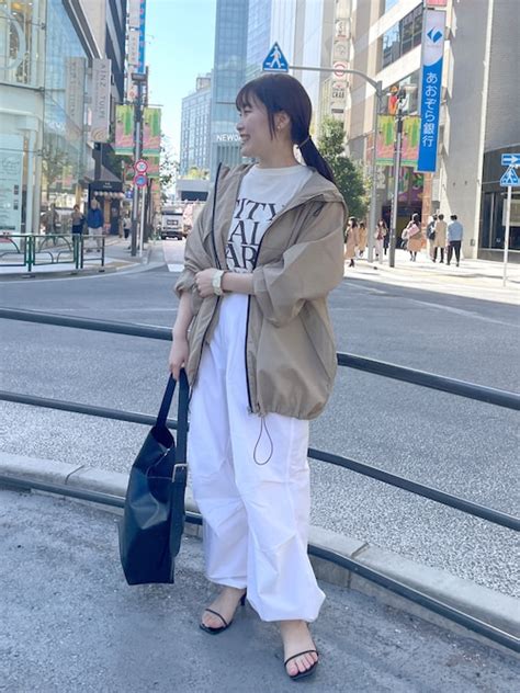Yuko Onoomekashi 新宿ルミネエスト｜earthyのナイロンジャケットを使ったコーディネート Wear