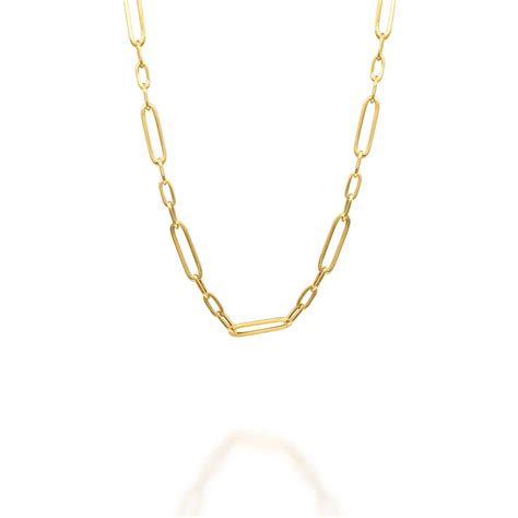 Box Chain Necklace 14k Gold Sarra Jewellery