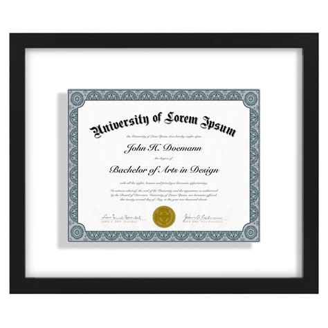 Americanflat 12 5x15 Floating Certificate Picture Frame Diploma Frame