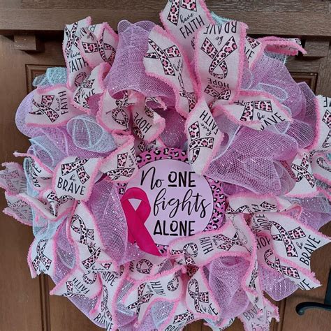 The Holiday Aisle® Breast Cancer Awareness 24 Deco Mesh Wreath Wayfair