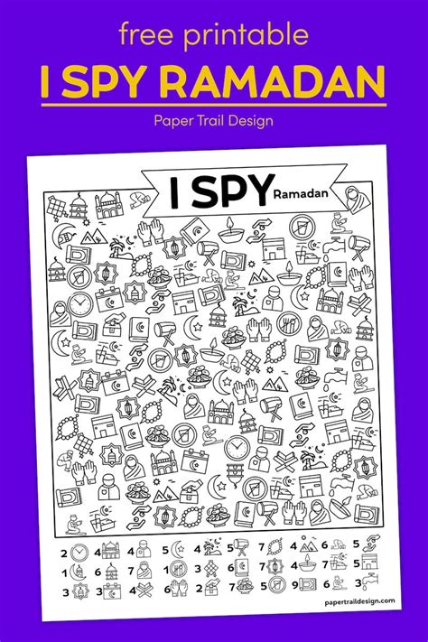 Free Printable I Spy Ramadan Activity Paper Trail Design Ramadan