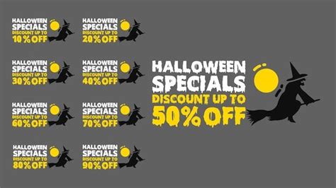 Premium Vector Halloween Event Special Offer Discount With Different