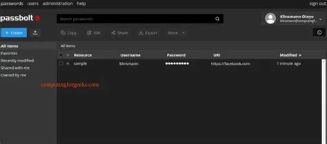 Configure Passbolt Password Manager On Linux Computingforgeeks