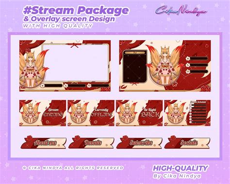 Vtuber Overlay Gaming Aesthetics Streamer Fantasy Virtual Visuals Fantasy Realm Overlay