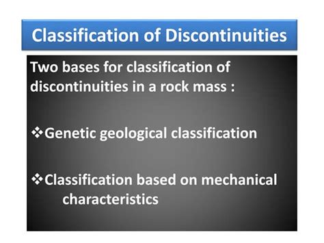Classification Of Discontinuitiesppt