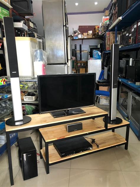 Meja Tv Dari Besi Dan Kayu Serbaguna Rak Besi Holo Ini Modelnya My