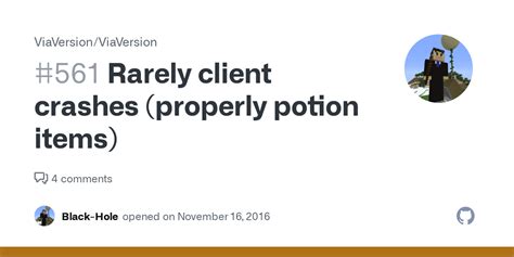 Rarely Client Crashes Properly Potion Items · Issue 561 · Viaversionviaversion · Github