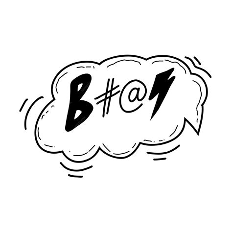Bulle De Dialogue Avec Symboles De Jurons Doodle Bulle De Dialogue