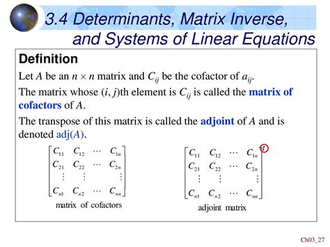 Linear Algebra Chapter 3 Determinants Online Presentation