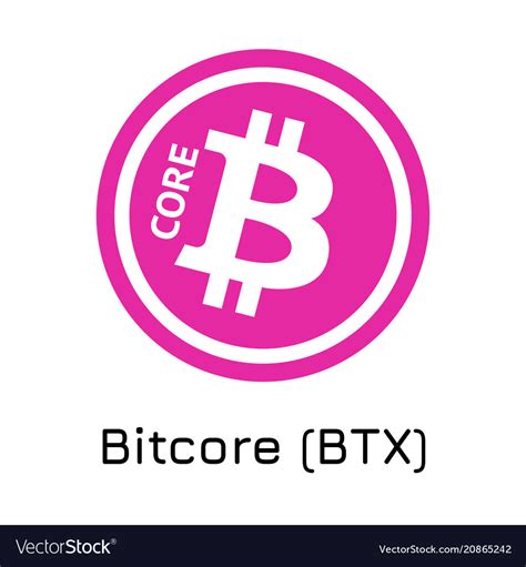 Bitcore Btx Crypto Coin Ic Royalty Free Vector Image