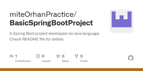 GitHub MiteOrhanPractice BasicSpringBootProject A Spring Boot Project Developed Via Java