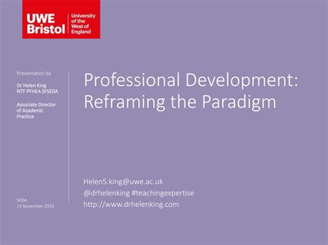 Professional Development Reframing The Paradigm Ppt
