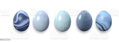 벡터 3d 부활절 달걀 공간 파란색 투명한 배경에 대리석 색상의 집합 0명에 대한 스톡 벡터 아트 및 기타 이미지 0명 3차원 형태 4월 Istock