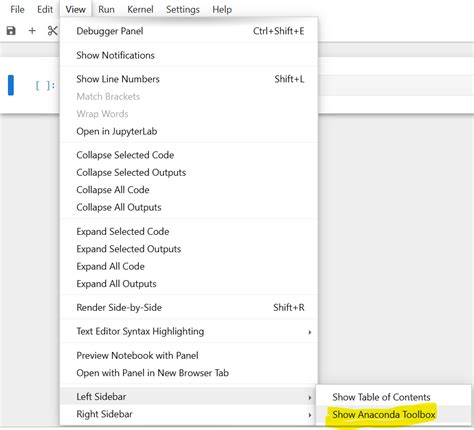 How Can I Remove Anaconda Toolbox Side Bar General Jupyter