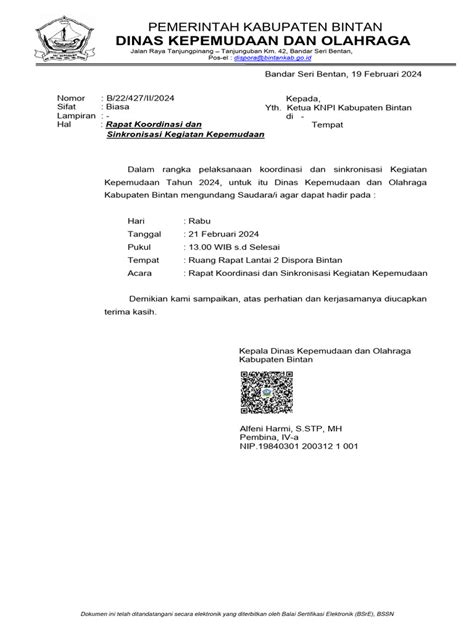 Surat Undangan Knpi Pdf