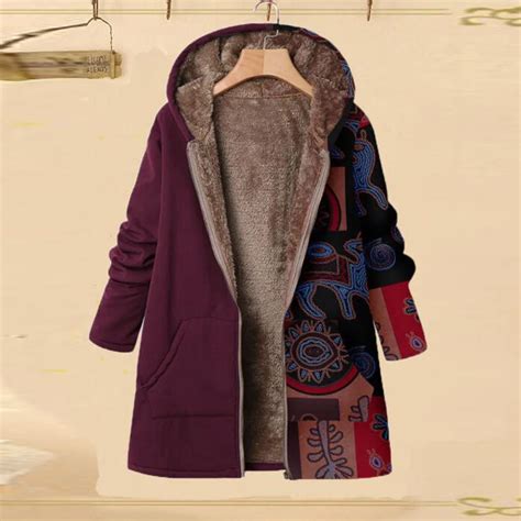 Женские куртки больших размеров теплая куртка с капюшоном на молнии и карманами с принтом