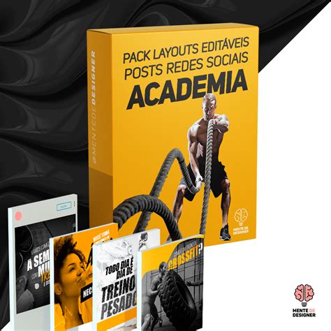 Pack artes redes sociais mídias digitais Academia psd e jpeg Bi