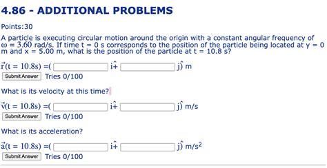 Solved ADDITIONAL PROBLEMS Points A Particle Is Chegg