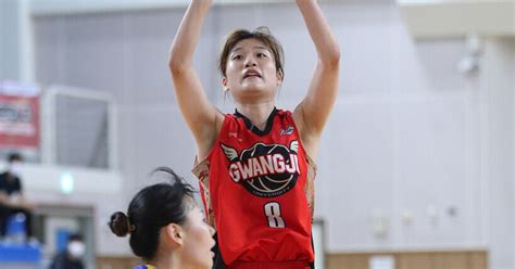 쐐기 3점슛 광주대 박새별 넣고 싶었는데 쏙 들어갔다