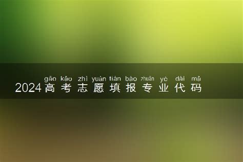2024高考志愿填报专业代码怎么查询 有哪些方法 来高考