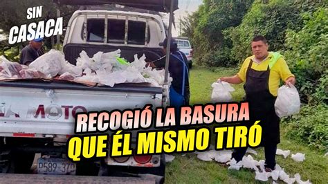 Lo Sorprenden Tirando Basura Y La Pnc Lo Pone A Recogerla De Nuevo