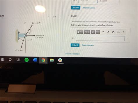 Solved Part A Express F Acting On The Support In Cartesian