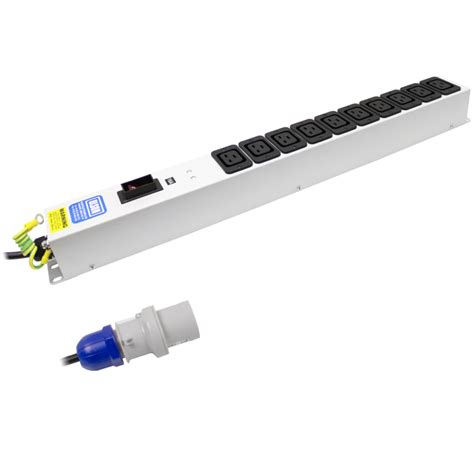 10 Way 16a Iec C19 Sockets Double Pole 16a Circuit Breaker 16a Plug Pdu