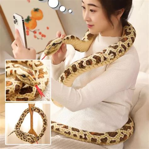 M Giant Simulation Python Real Life Snake Plush Toy Long Stuffed Doll