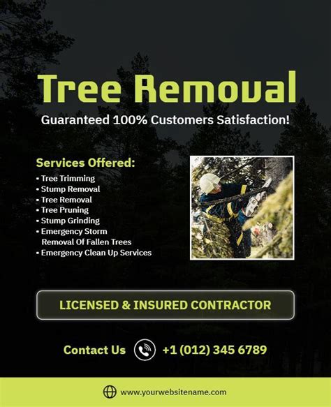 Tree Removal And Landscaping Services Flyer Template