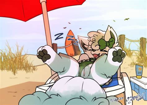 Rule 34 Alolan Form Alolan Vulpix Beach Beach Chair Clothing Female Feral Feral Only