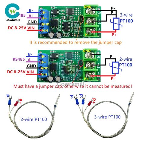 Buy DC 8 25V PT100 RTD Converter RS485 Modbus Rtu Temperature Sensor