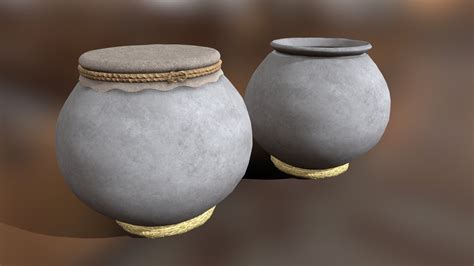 Storage Pots 3D Model By Visualdimension F834313 Sketchfab