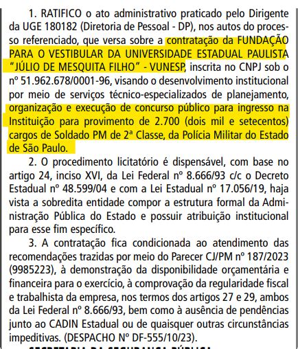 Concurso Pm Sp Soldado Vunesp Será Banca Organizadora Ls Ensino