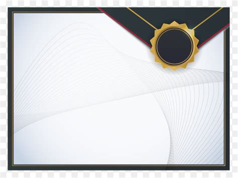 Certificate Template With Black And Gold Frame