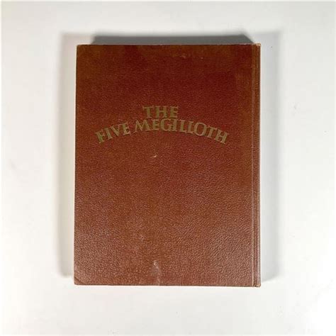 Siegmund Forst Judaica Book The Five Megilloth 1948 Mutualart