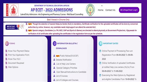 AP ECET Counselling Final Phase Allotment List Today Check At Ecet Sche Aptonline In