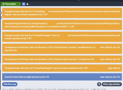 在overleaf中无法完整通过编译 · Issue 12 · Tunathulib Latex Talk · Github