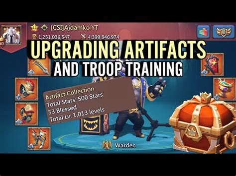 Lords Mobile Upgrading Artifacts Troop Training On My RALLY LEAD