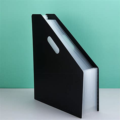 Com1950s Desktop Vertical Slanted Mouth Organ Bag Multi Layer Expandable Folder Paper Storage