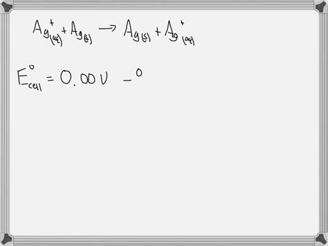Solved Exercise Calculate Cell Potential For Concentration Cell With