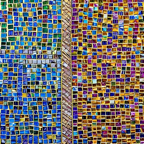 A Colorful And Vibrant Interpretation Of A Mosaic With Textures And Patterns Resembling A Piece