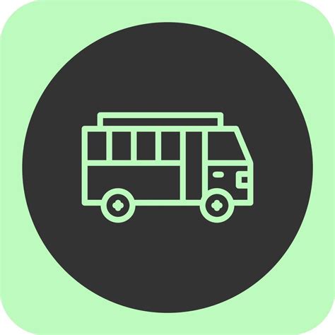 Bus Linear Round Icon 40950328 Vector Art At Vecteezy