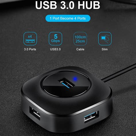 Usb Hub Usb 3 0 Hub Multi Usb Splitter Adapter 4 P Grandado