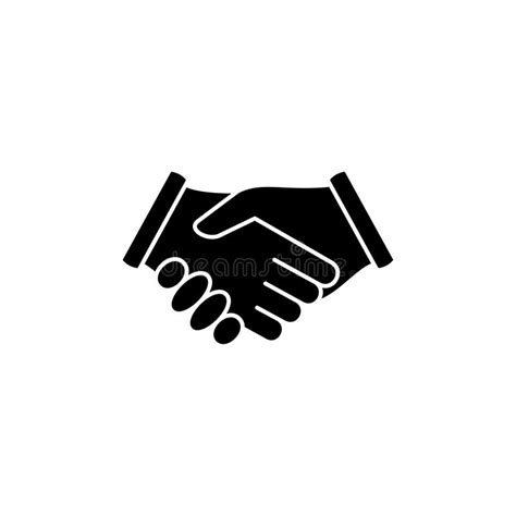 Hand Shake Icon Business Handshake Contract Agreement Partnership Stock Vector