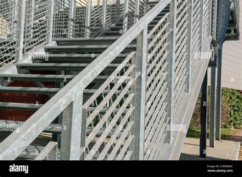 Fire Escape Staircase Pedestrian Passage For Emergency Exit