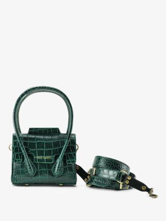 Mademoiselle George Alligator Malachite sac bandoulière cuir femme vert PAUL MARIUS